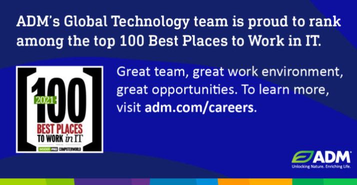 ADM Named Best Places to Work in IT - ADM Investor Services