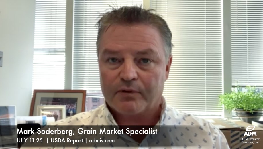 July 11 USDA WASDE - Somewhat Supportive Numbers - ADM Investor Services