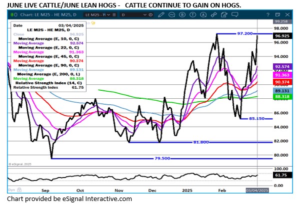 Spreads Had Cattle Gaining Over Hogs - Archer Financial Services